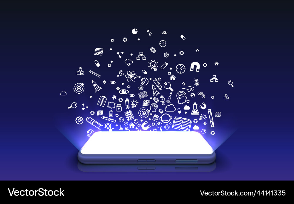 Smartphone mobile Bildschirm Icons Datentechnologie