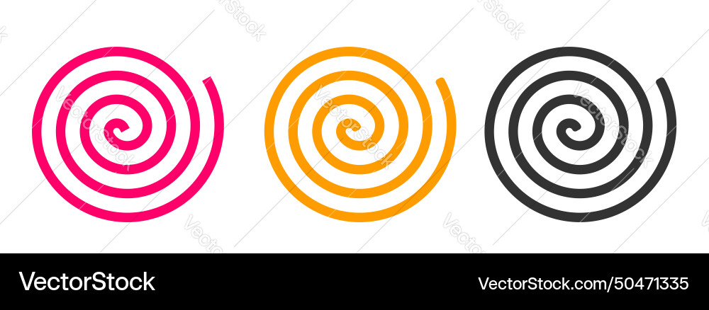 Spiral swirl line snail shape icon simple graphic Vector Image