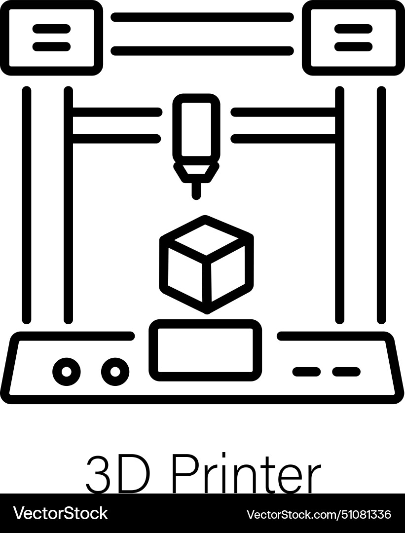 3d printer Royalty Free Vector Image - VectorStock
