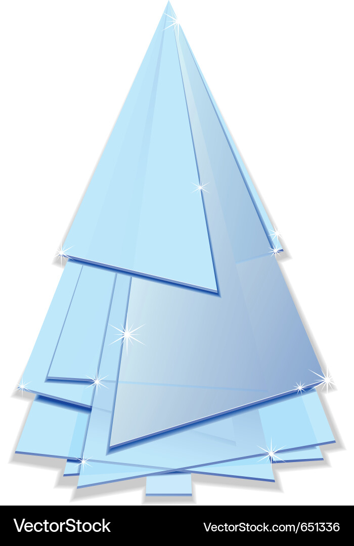 Abstract Blue Ice Tree Royalty Free Vector Image