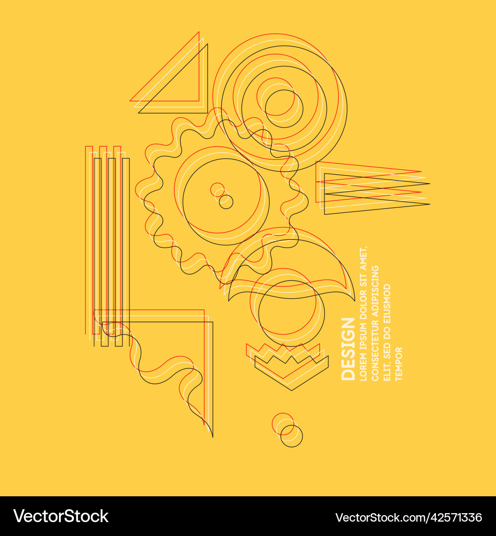 Abstract geometric background design poster Vector Image