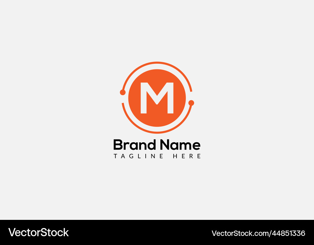 Abstract m letter modern initial lettermarks logo Vector Image