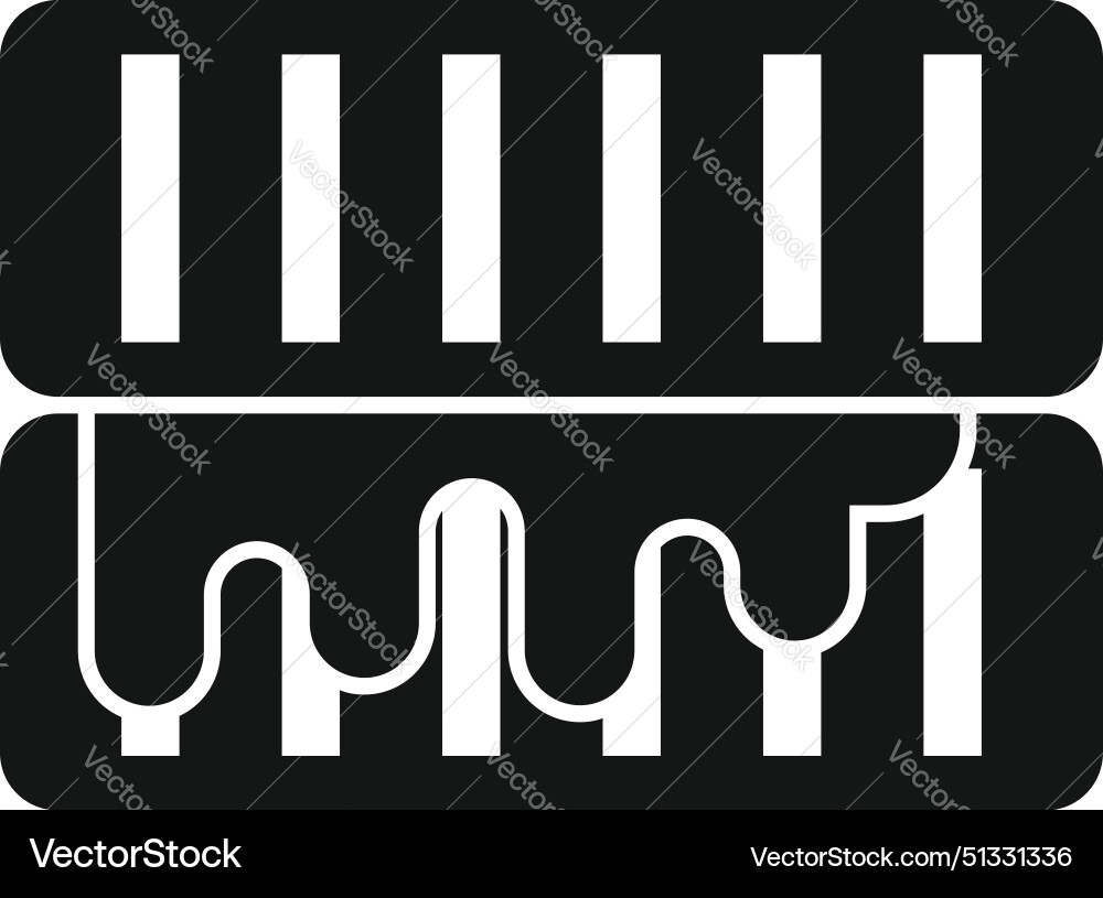 Black and white dripping paint icon Royalty Free Vector