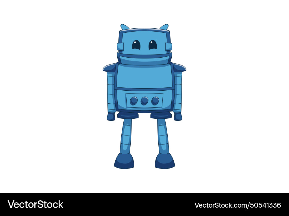 Cute mecha robot character design Royalty Free Vector Image