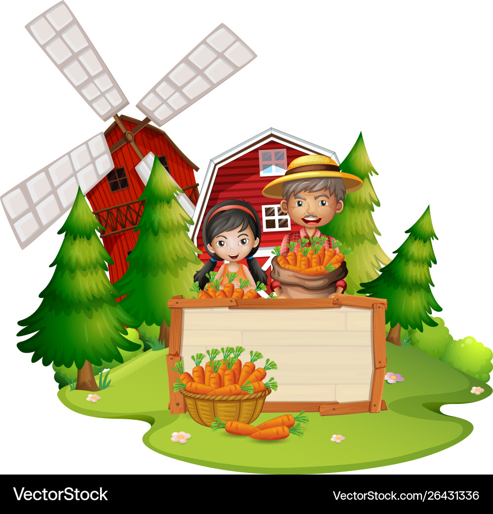 Farm blank frame background Royalty Free Vector Image