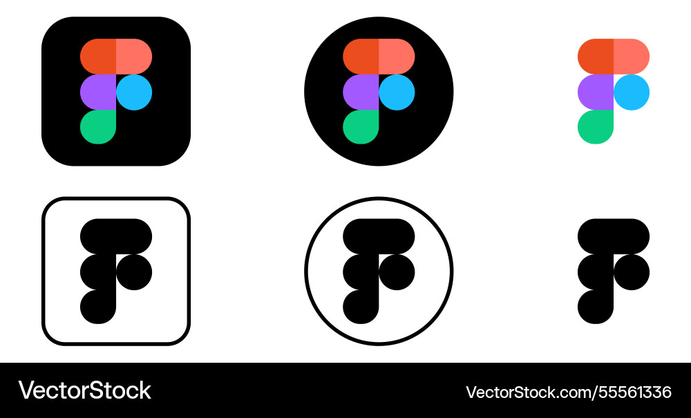 Figma Logo Symbol 2025 Lizenzfreies Vektorbild