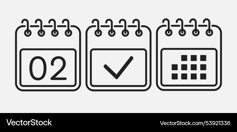 Icon page calendar - 2 day agenda done Royalty Free Vector