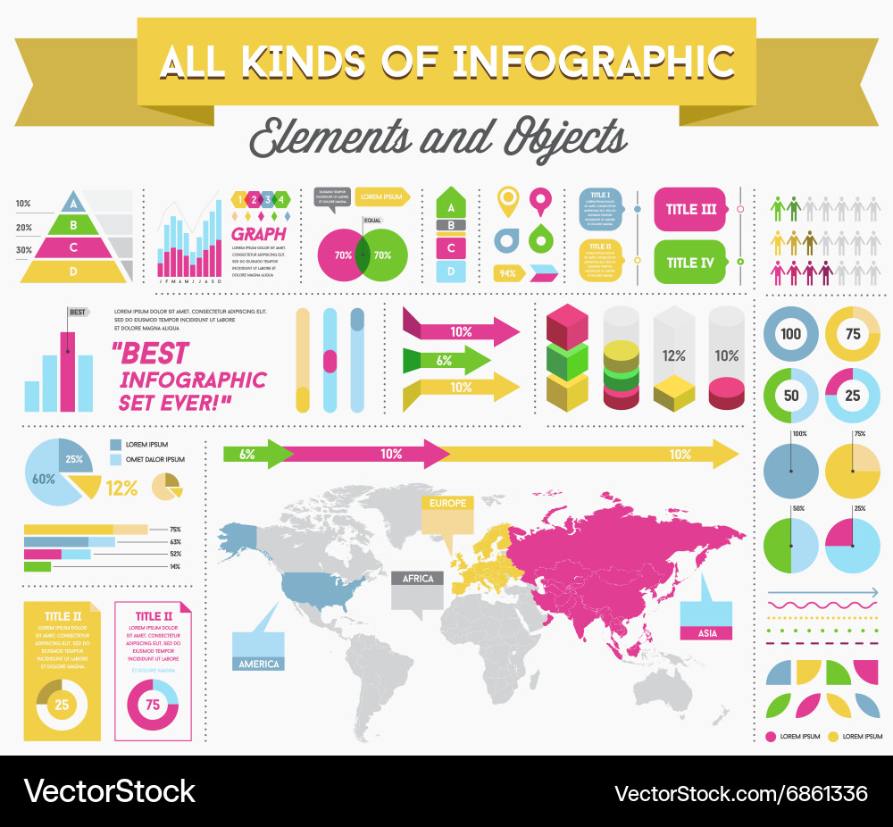 Infographics elements and objects big huge set all