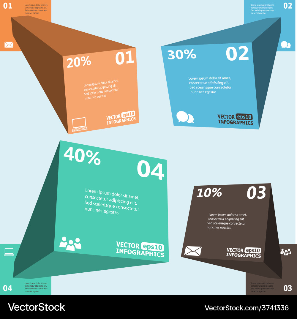 Modern 3d infographics for web banners mobile Vector Image