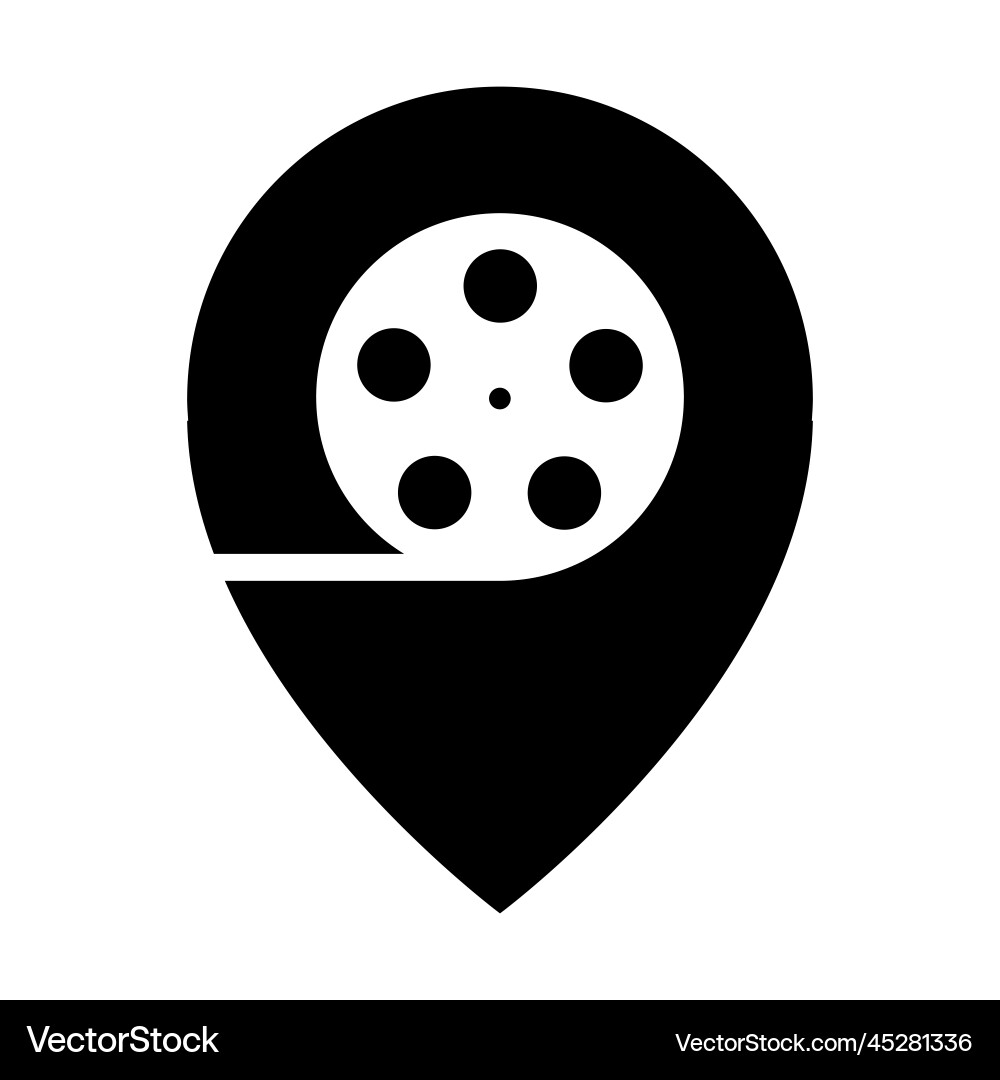 Movie map icon logo Royalty Free Vector Image - VectorStock