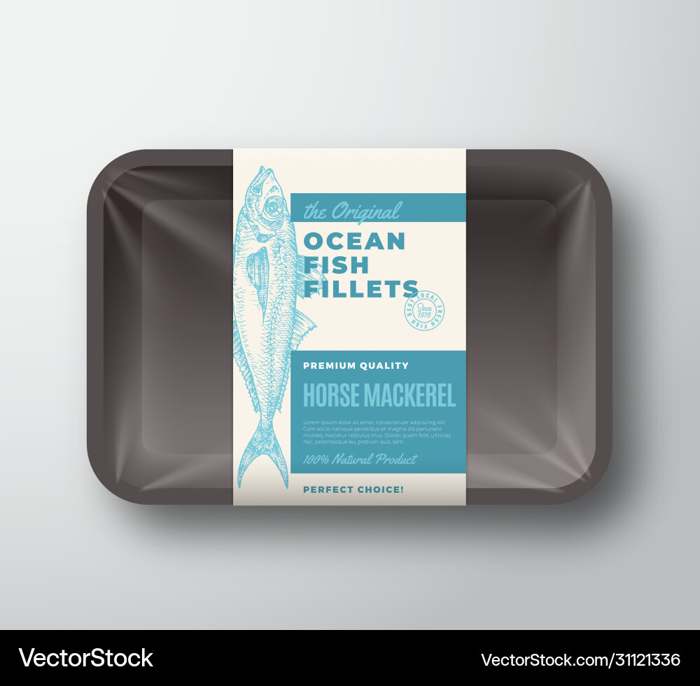 Original fish fillets abstract Royalty Free Vector Image