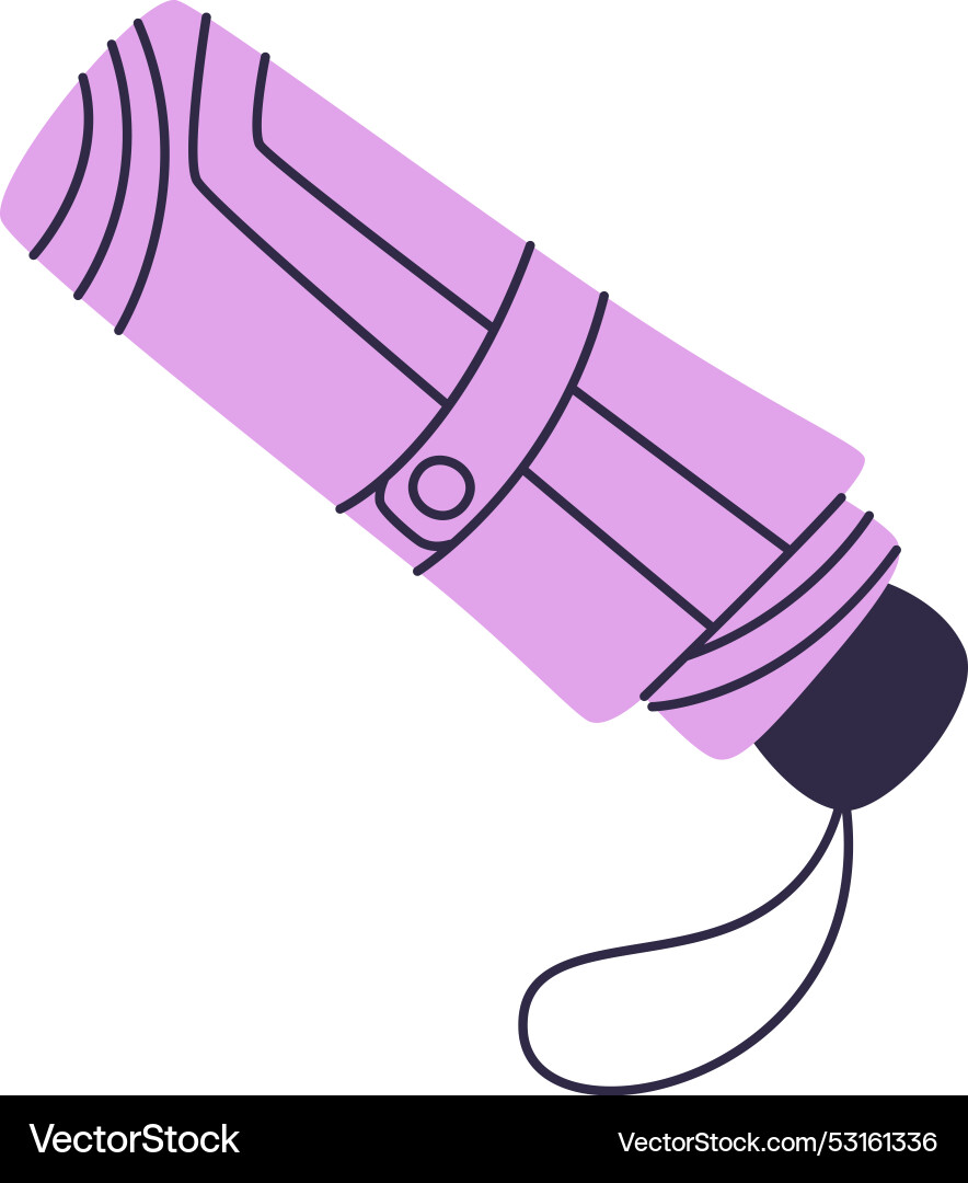 Small rain umbrella folded Royalty Free Vector Image