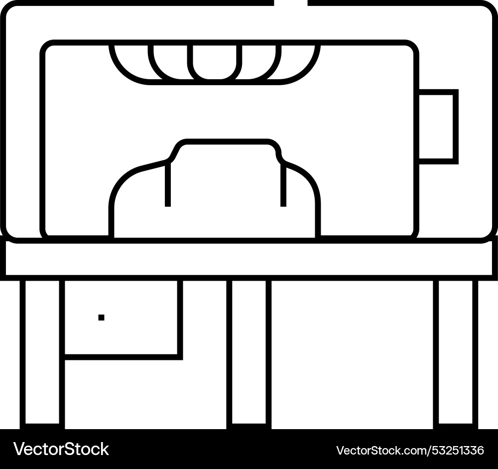 Vacuum forming of plastic line icon Royalty Free Vector