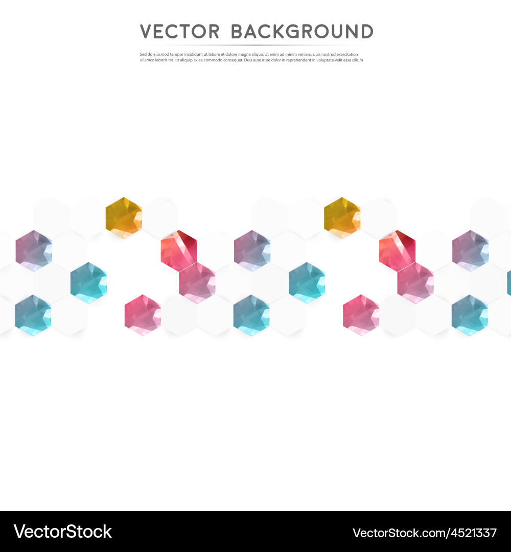 Abstract color 3d hexagonal Royalty Free Vector Image