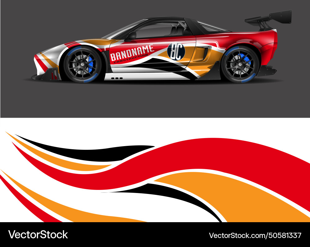 I will create professional racing car wrap design Vector Image