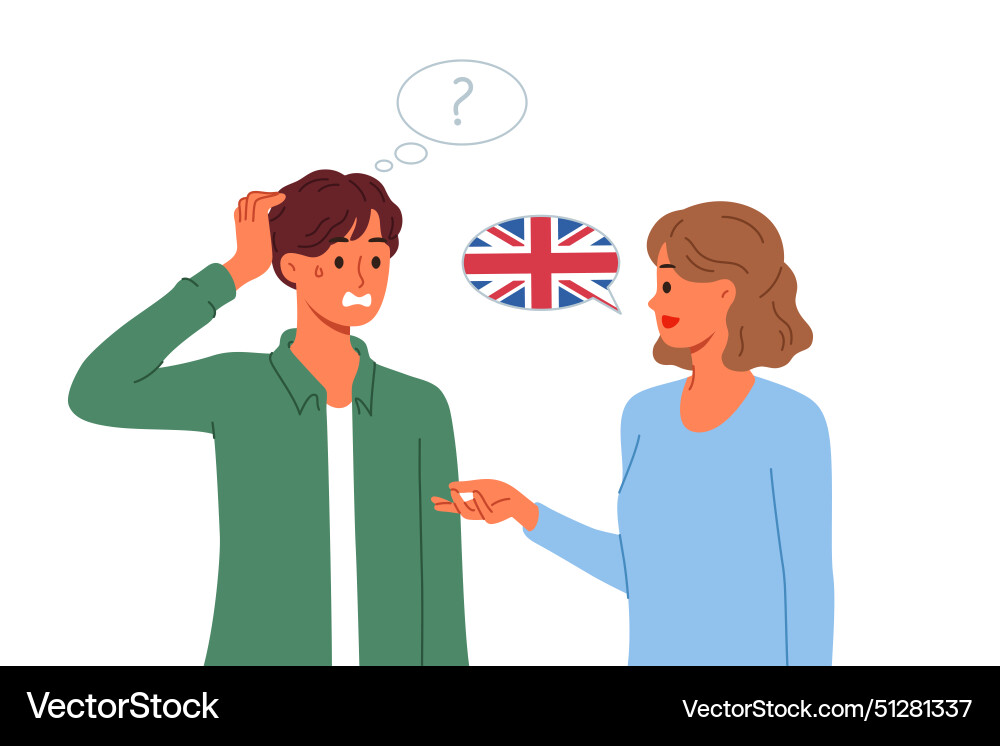 Language barrier for native english speakers from Vector Image