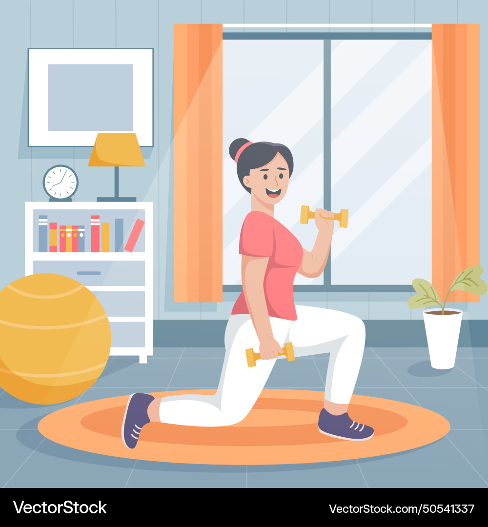 Workout gym flat design Royalty Free Vector Image