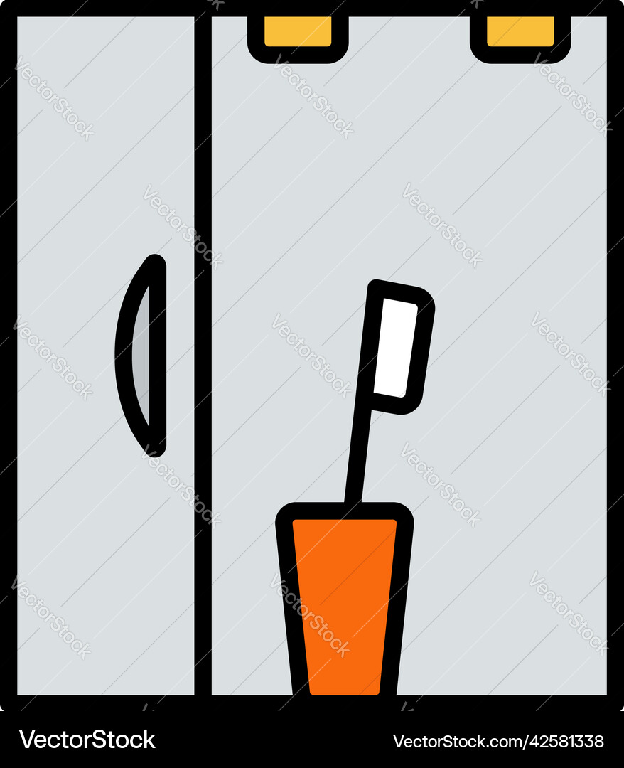 Bathroom mirror icon Royalty Free Vector Image