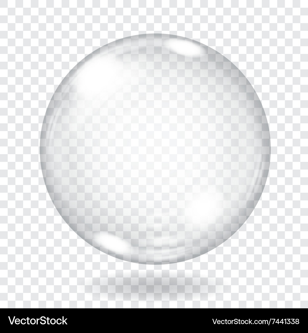 Big transparent glass sphere Royalty Free Vector Image