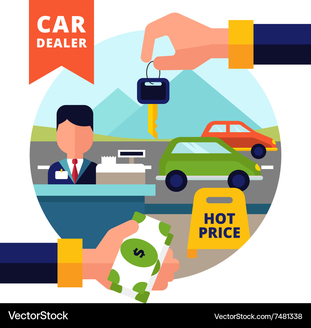 Car Sales and Dealership Royalty Free Vector Image