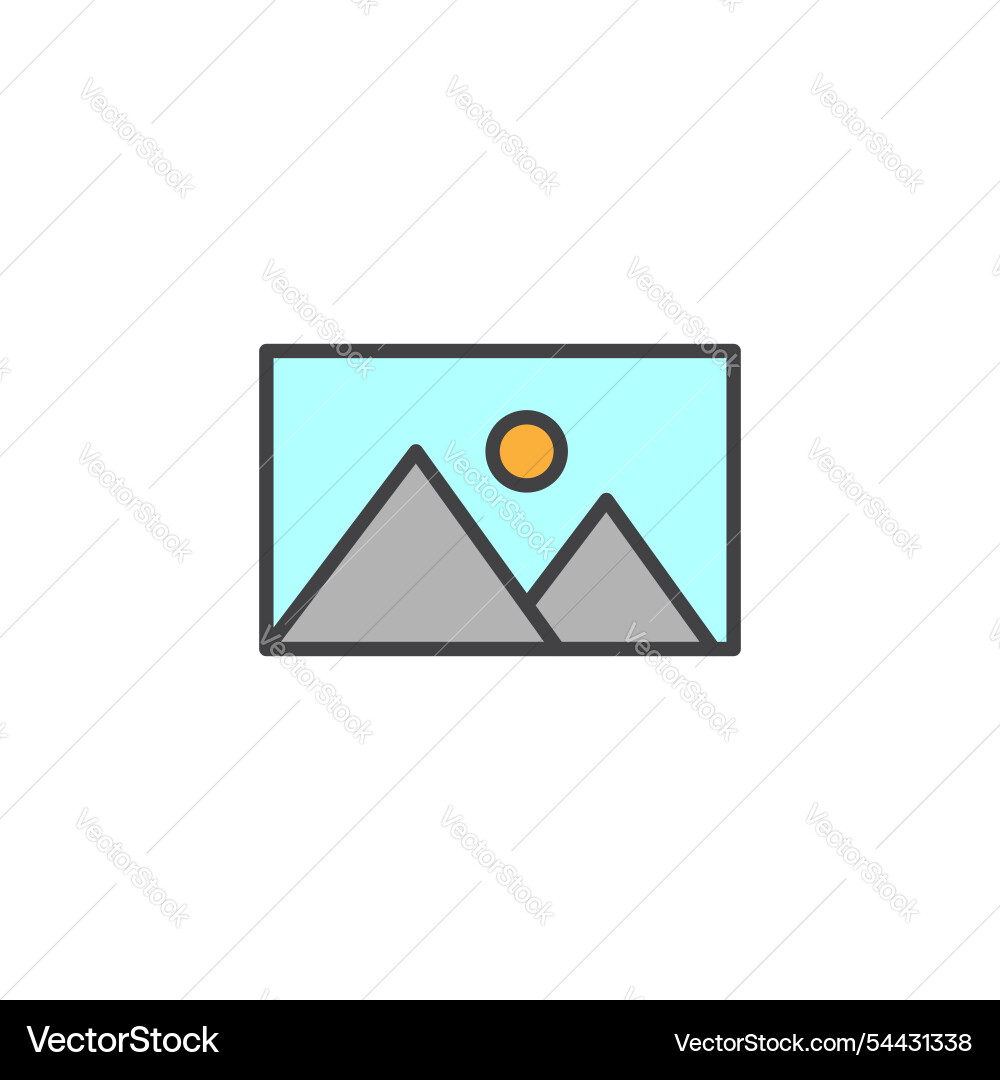 Colored Icon - Photo Placeholder Royalty Free Vector Image