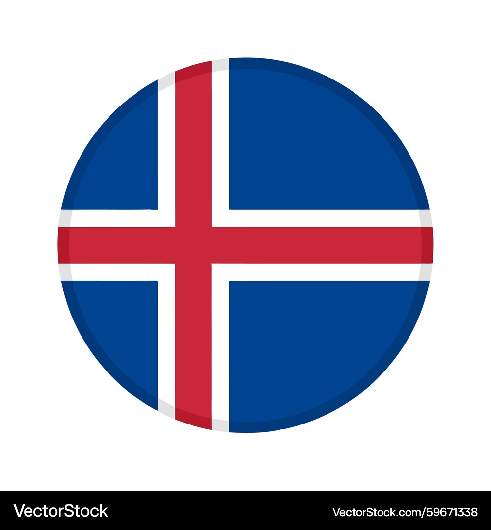 Icelandic Flag Roundel Royalty Free Vector Image