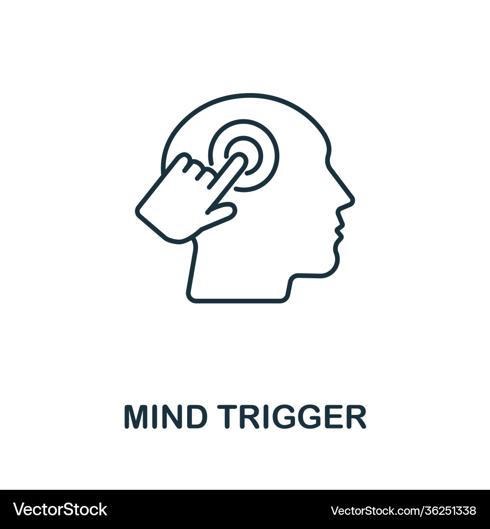 Mind Trigger Icon - Psychology Royalty Free Vector Image