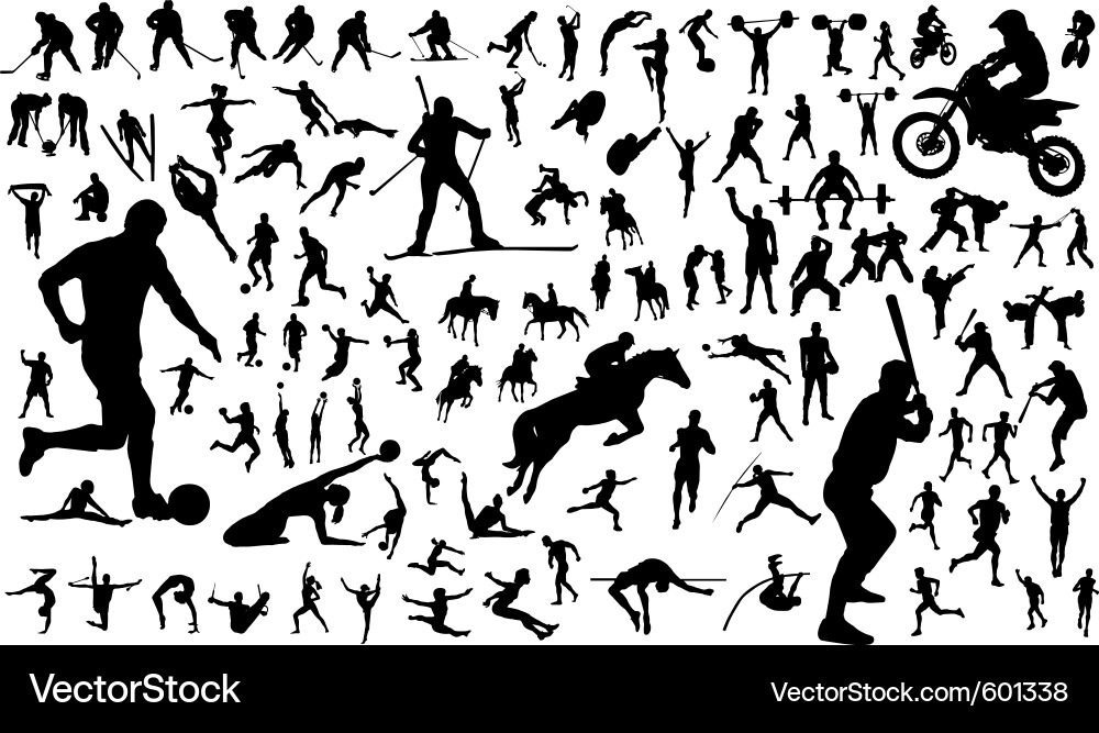 Sports people Royalty Free Vector Image - VectorStock