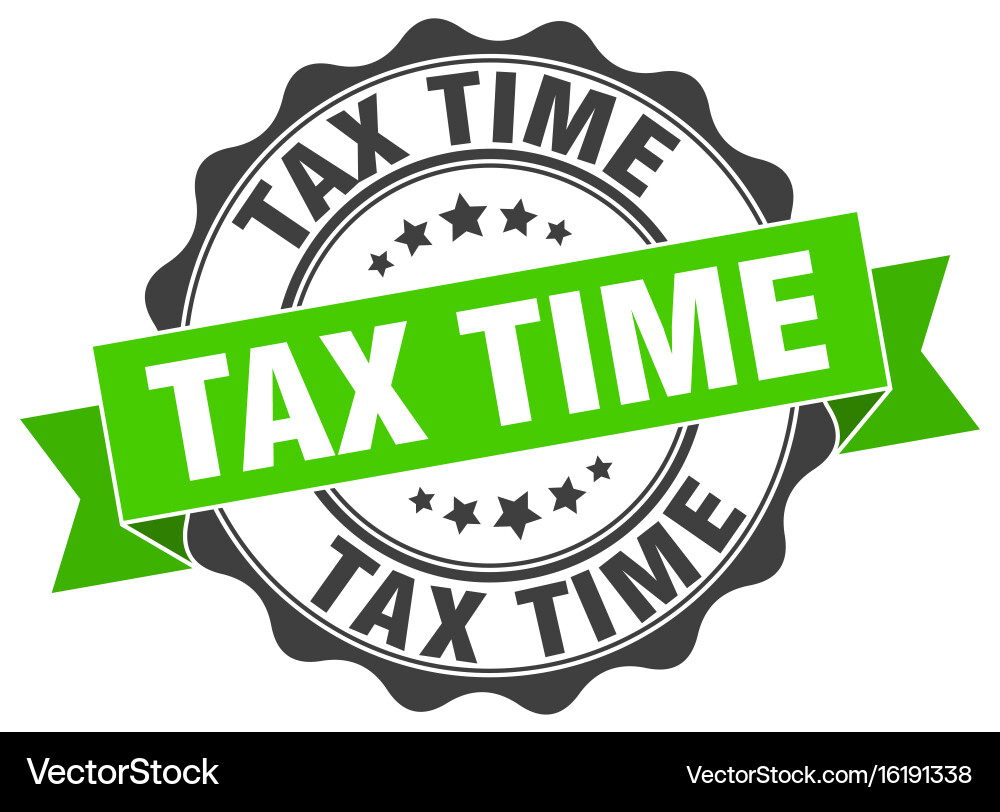 Tax time stamp sign seal Royalty Free Vector Image