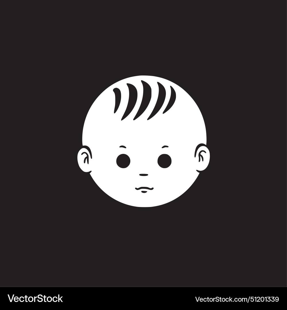 Baby - minimalist and flat logo Royalty Free Vector Image