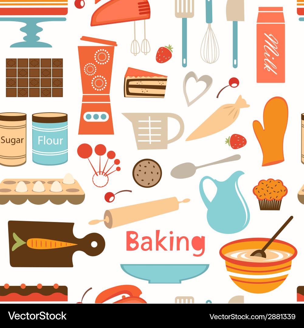 Baking wallpaper Royalty Free Vector Image - VectorStock