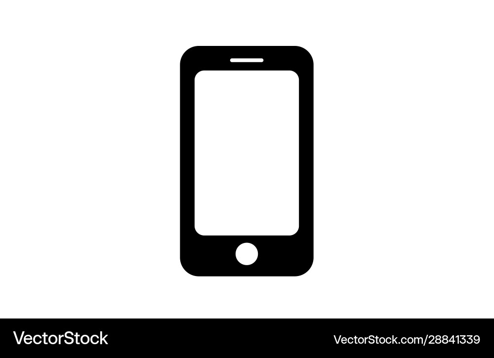 Black and white icon smart phone smartphone Vector Image