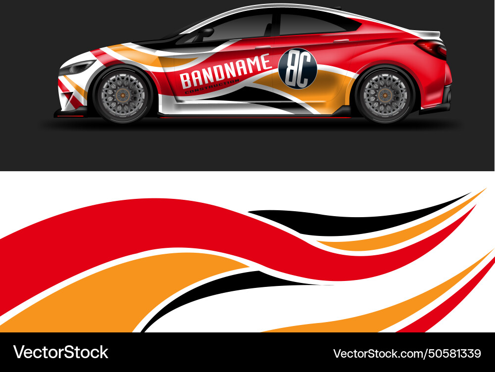 Design car wrapping Royalty Free Vector Image - VectorStock