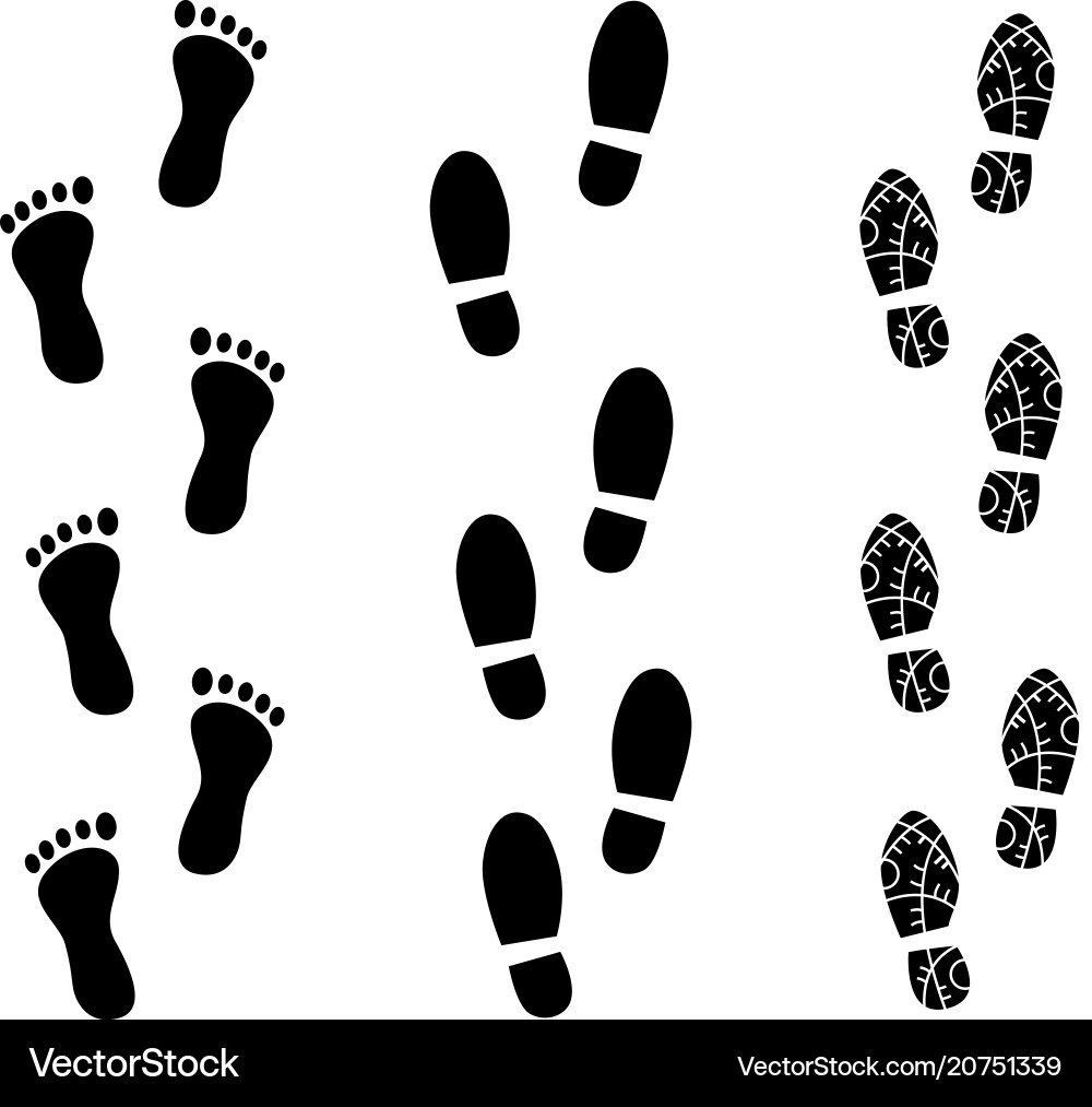 Human footprint Royalty Free Vector Image - VectorStock
