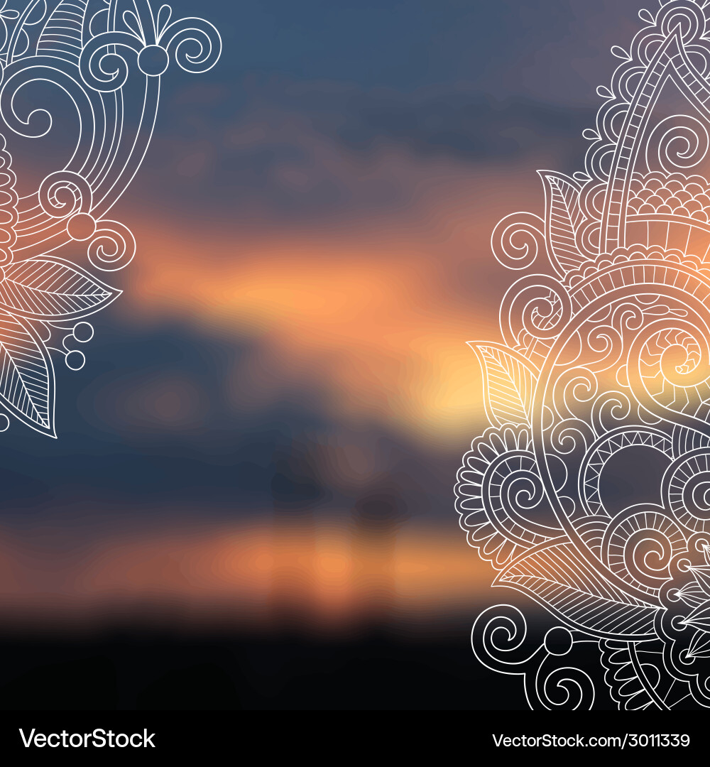 Ornamental floral pattern with place for your text