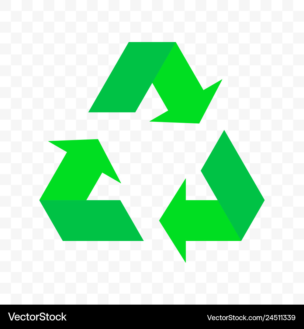 Recycling Triangle Icon - Waste & Cycle Vector Image