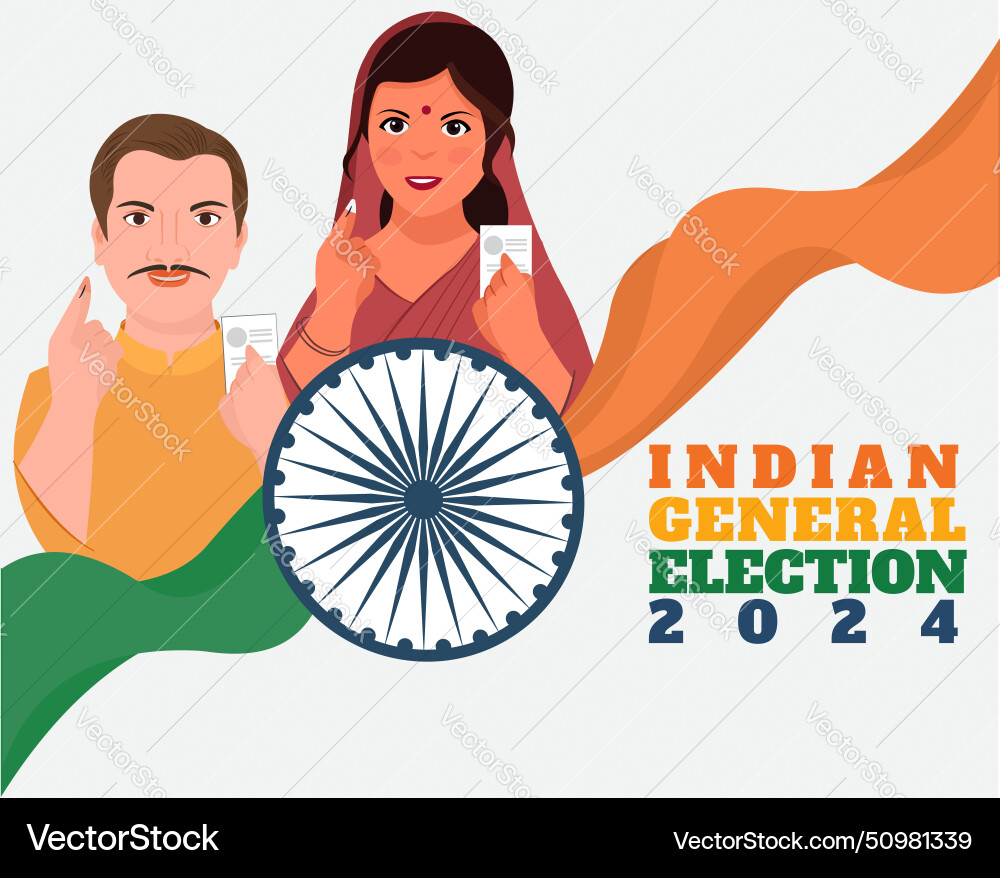 Showing voting finger and voting card vote Vector Image