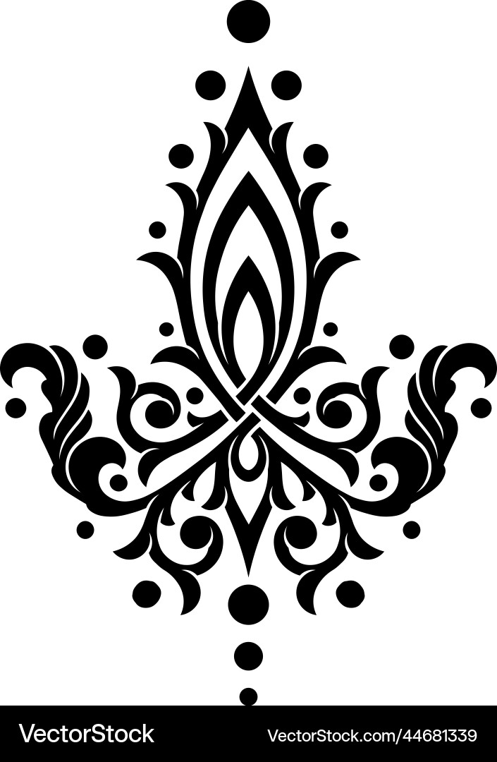 Stylized victorian gothic ornament Royalty Free Vector Image