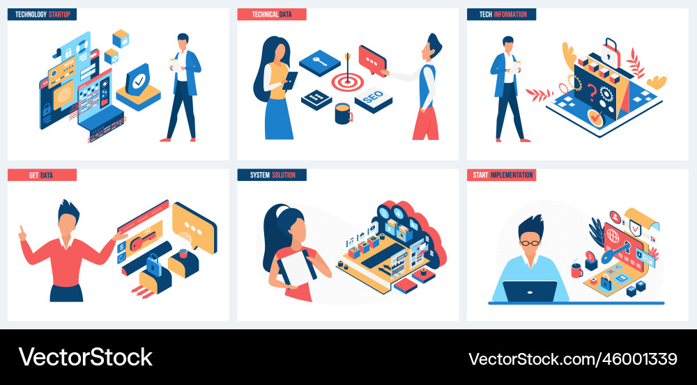 Technical support information and data Royalty Free Vector