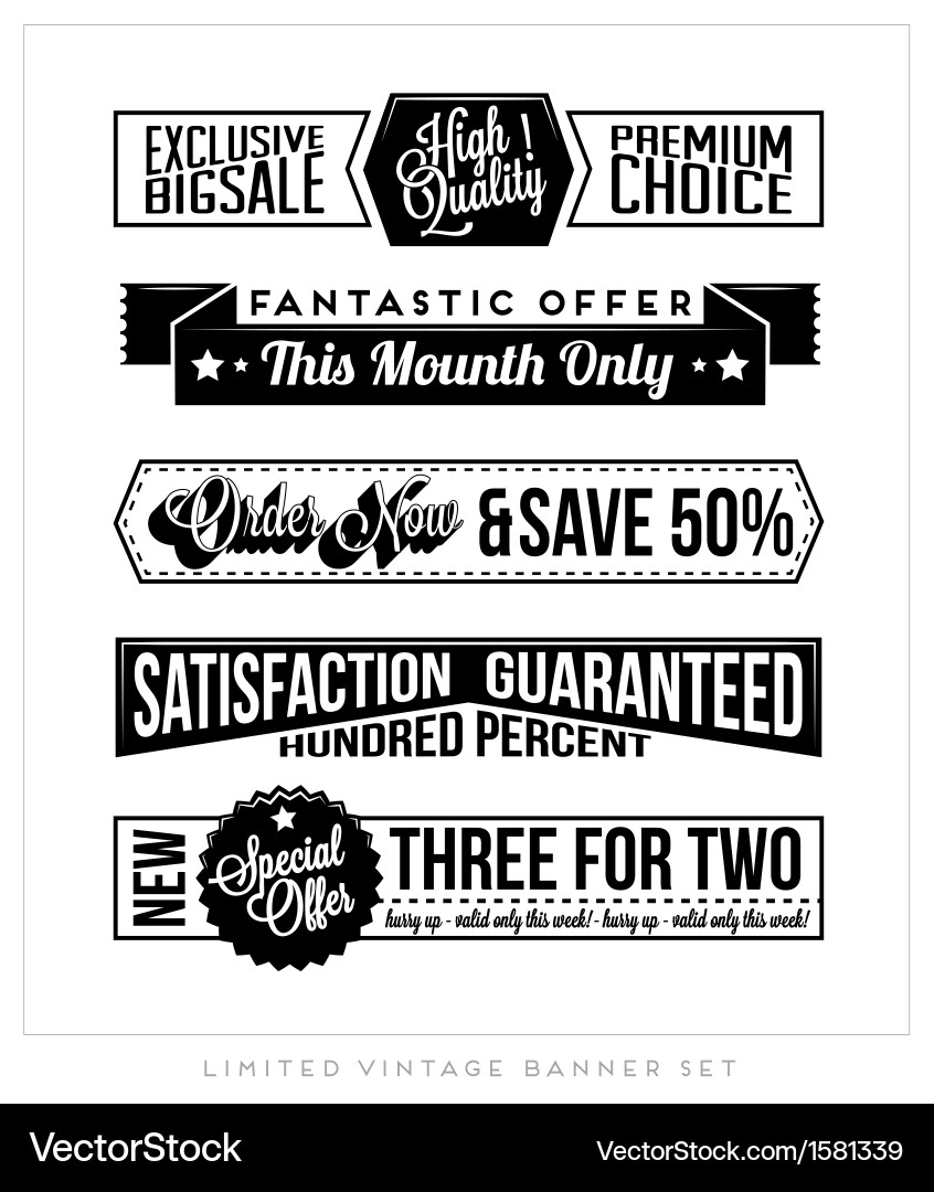 Vintage typographic business banner Royalty Free Vector