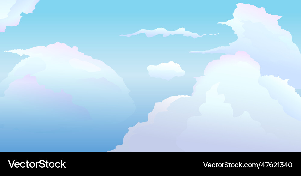 Abstract clouds background heavenly cloudscape Vector Image
