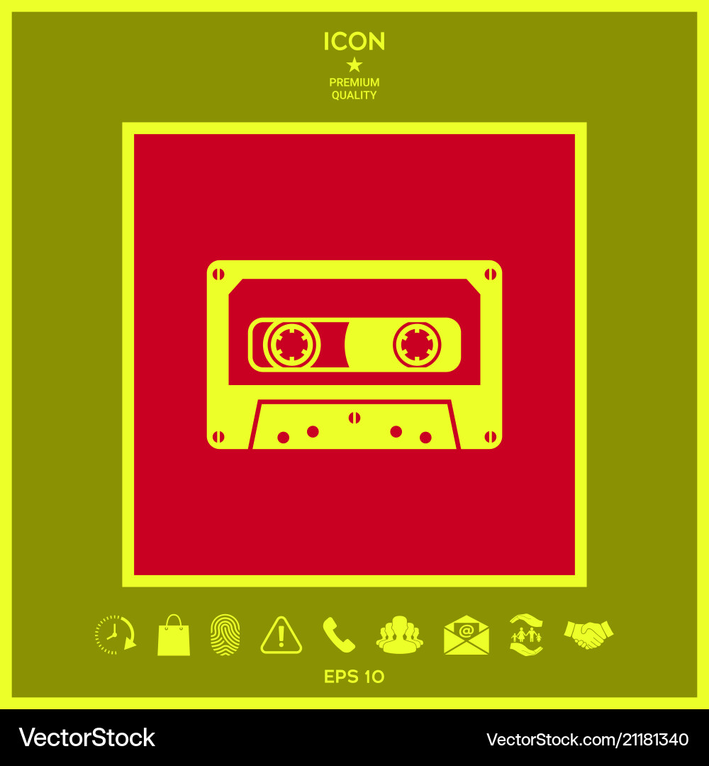 Audio cassette icon Royalty Free Vector Image - VectorStock