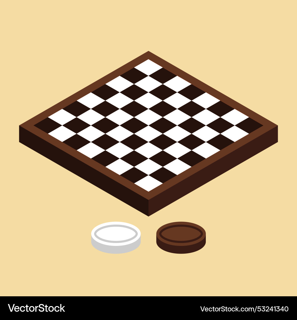 Checker board 3d Royalty Free Vector Image - VectorStock