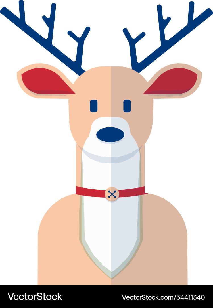 Cute reindeer character modern geometric Vector Image