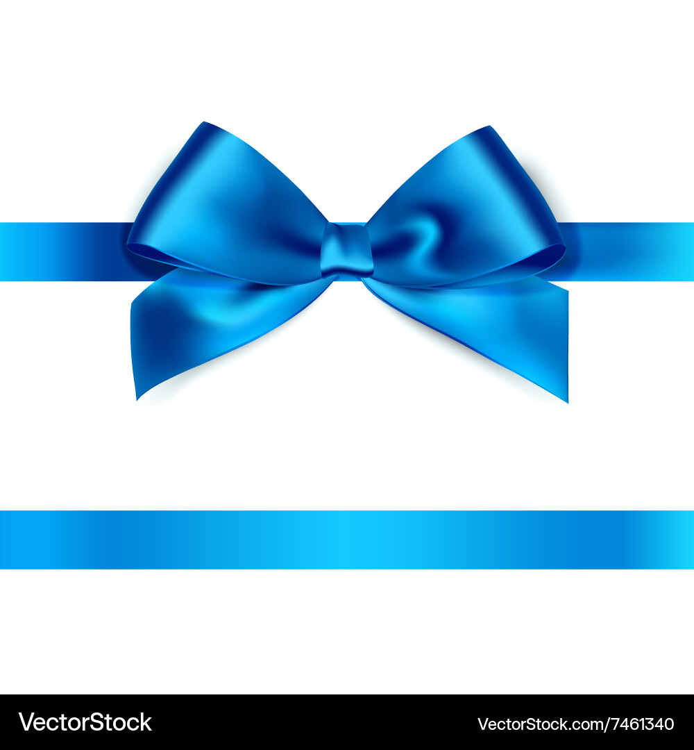 Elegant Blue Satin Ribbon Royalty Free Vector Image