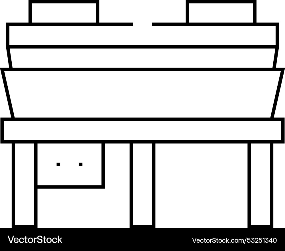 Hot pressing press line icon Royalty Free Vector Image