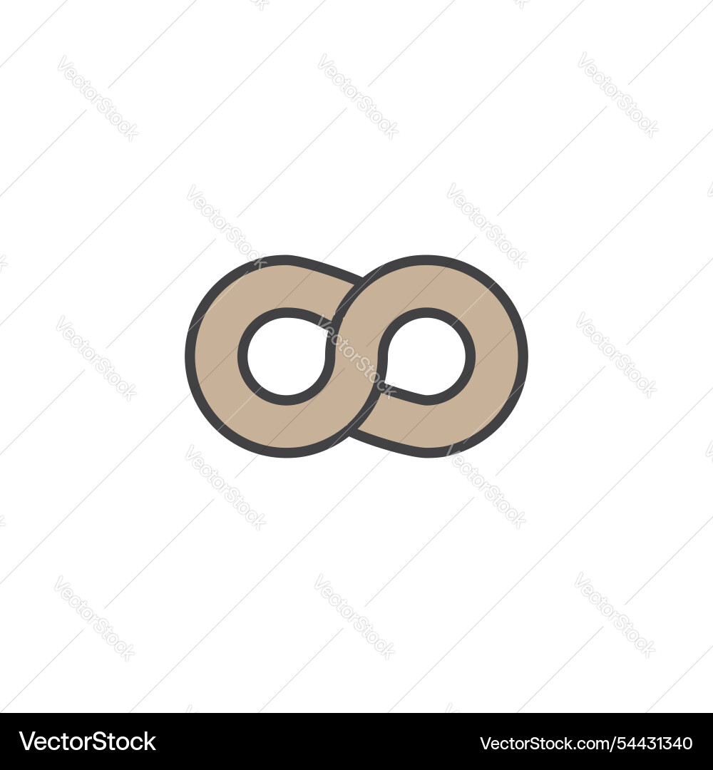 Infinite icon in colored version Royalty Free Vector Image