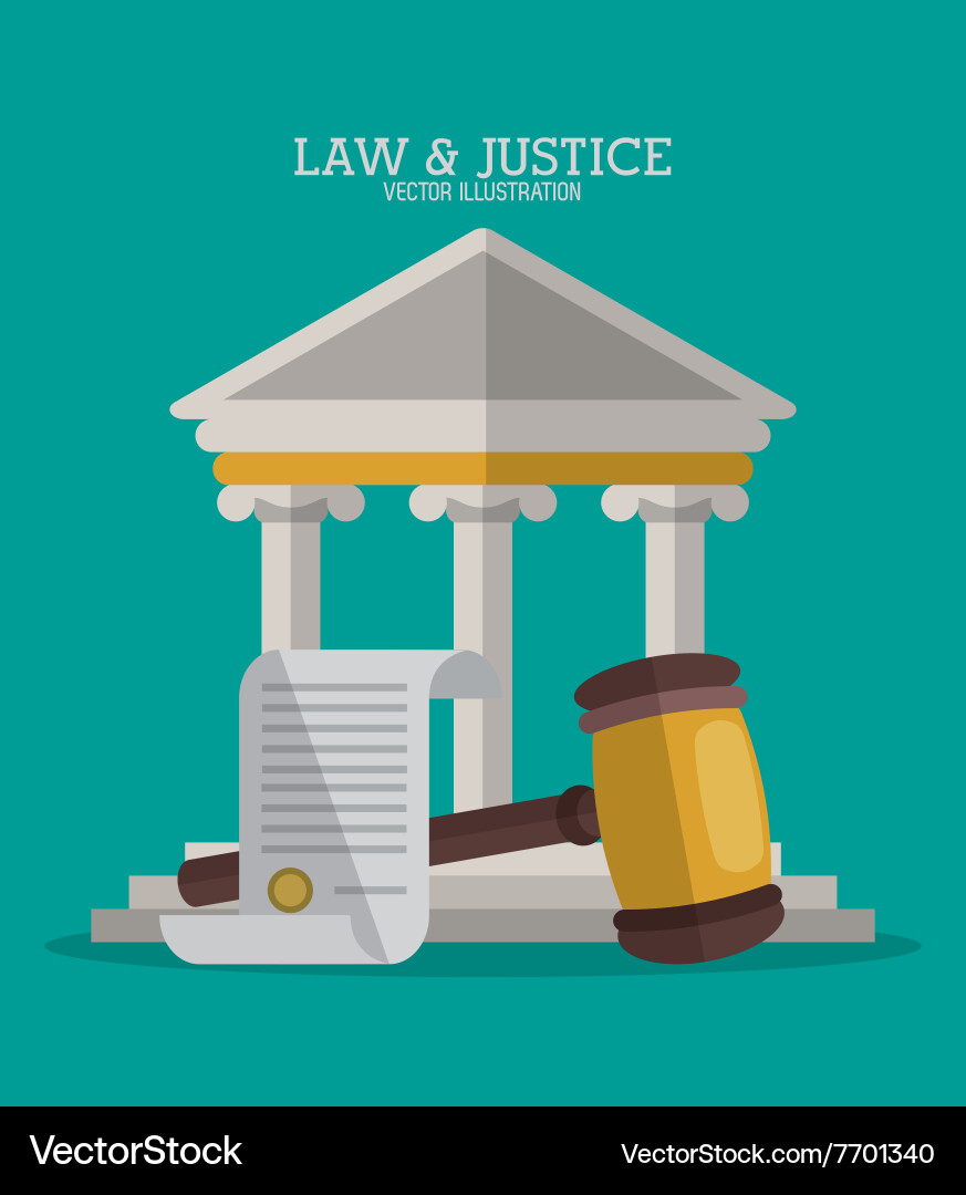 Law and justice design Royalty Free Vector Image