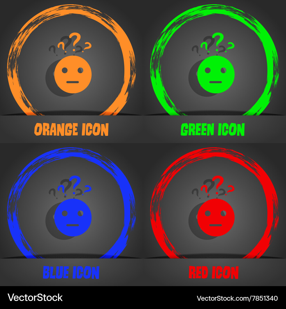 Question mark and man incomprehension icon Vector Image