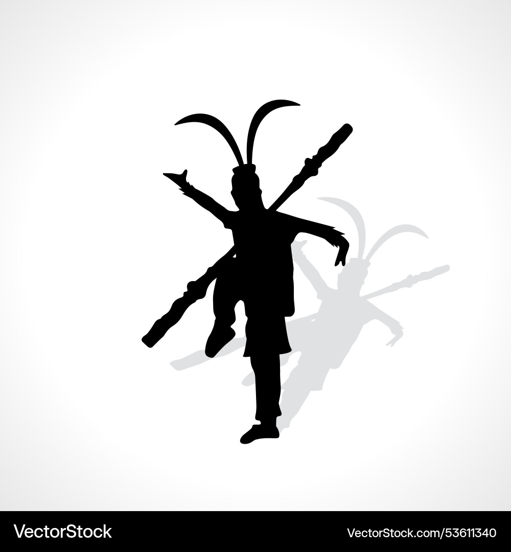 Silhouettes of wukong Royalty Free Vector Image